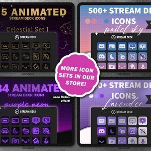 ANIMATED GALAXY Stream Deck Icons Streamer Twitch Etsy