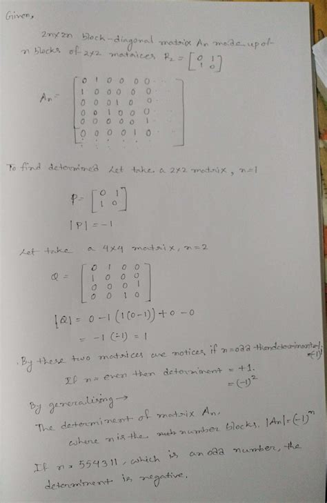 [solved] Question 2 Consider The 211 X 2n Block—diagonal Matrix An