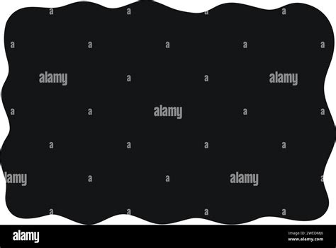 Doodle Wave Curve Edge Frame Hand Drawn Wavy Square Border Doodle Brush Drawn Rectangle Shape