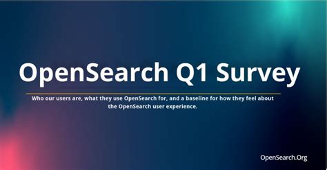 Opensearch Project On Linkedin Opensearch Project Q1 Community Survey Results