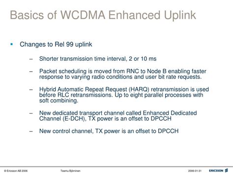 Ppt Performance Analysis Of Transport Format Combination Selection In Wcdma Enhanced Uplink