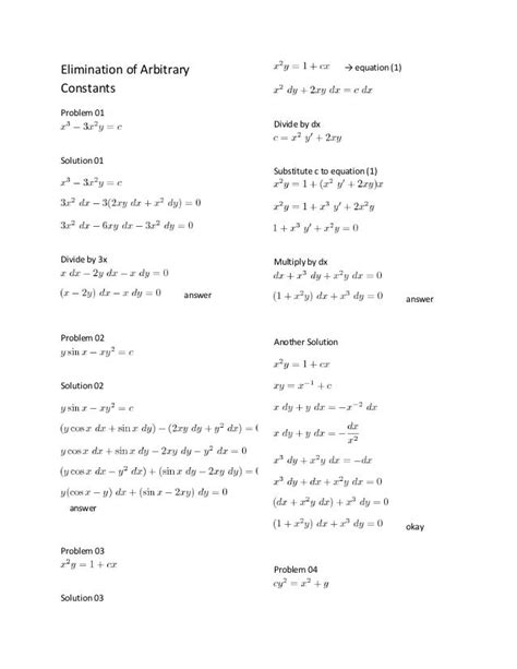elementary differential equation