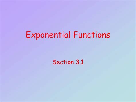 PPT Exponential Functions PowerPoint Presentation Free Download ID