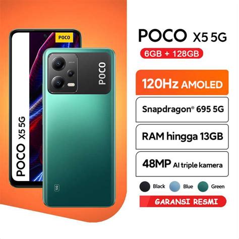 Jual Xiaomi Poco X5 5g 6gb 5gb 128gb Snapdragon 695 5g Layar 120hz Amoled 6 67 5000mah 33w