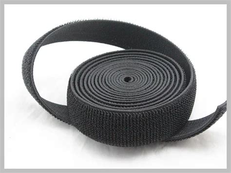 Strong Black Elastic Hook And Loop Fasteners Strap Hook And Loop Tape Self Adhesive For Bandages