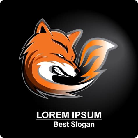 폭스 마스코트 로고 디자인 벡터 폭스 로고 마스코트 스포츠 그림 로고 엠블럼에 대한 현대적인 아이콘입니다 프리미엄 벡터