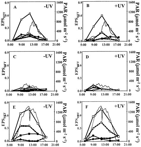 The Instantaneous Irradiance Par µmol M 2 S 1 And Epoxidation State