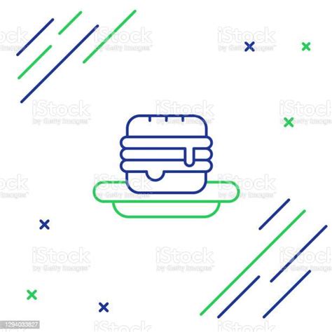 흰색 배경에 격리 된 라인 정크 푸드 아이콘 금지 된 핫도그 패스트 푸드 기호가 없습니다 다채로운 개요 개념 벡터 감자 요리에 대한 스톡 벡터 아트 및 기타 이미지 Istock