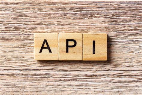 API Word Written On Wood Block Application Program Interface Text On Table Concept Stock Image