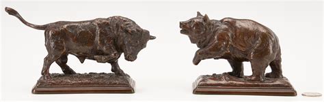 Lot 902 Edwin Codman Bronze Bear And Bull Case Auctions
