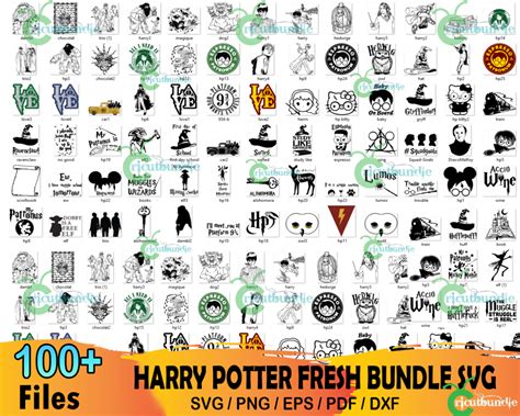 Harry Potter Bundle Svg Harry Potter Svg Hogwarts Svg Free Svg Files For Cricut