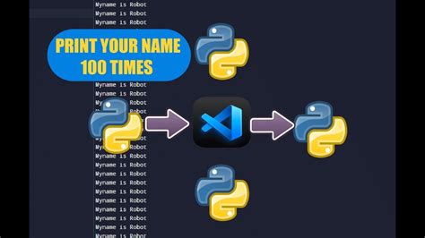 Print Your Name X 100 Times Using For And While Loop In Python Short