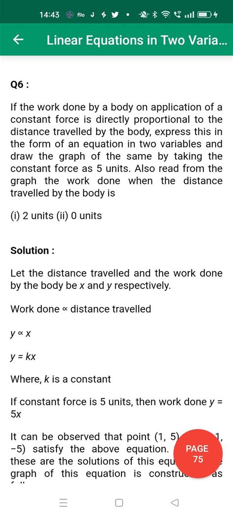Q6 If The Work Done By A Body On Application Of A Constant Force Is Dir