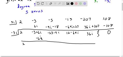 Solveduse The Given Zero To Find The Remaining Zeros Of Each Polynomial Function Gx2 X5 3