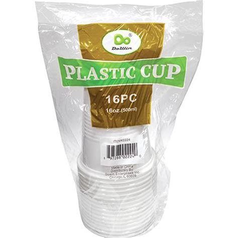 Wholesale Plastic Cups White 16 Oz Glw