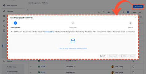 Import Export Test Cases