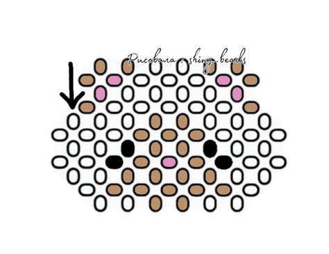 Схема на колечко с лапкой из бисера