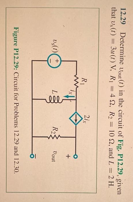 Solved 12 29 Determine Vout T In The Circuit Of Fig Chegg Com