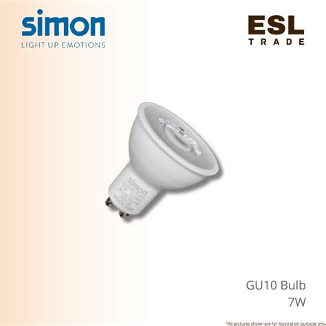 Simon Led Gu10 Bulb 7w 3000k4000k6000k Sirim Approved Esl Trade
