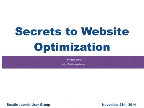 Secrets To Website Optimization Pdf