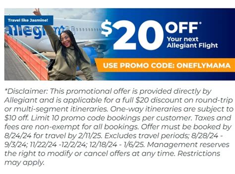 Allegiant Air Promo Codes 30 Off Sitewide July 2026