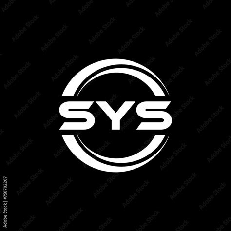 Sys Letter Logo Design With Black Background In Illustrator Vector