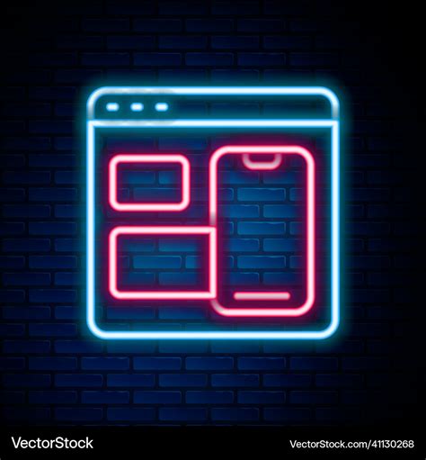 Glowing Neon Line Software Web Developer Vector Image