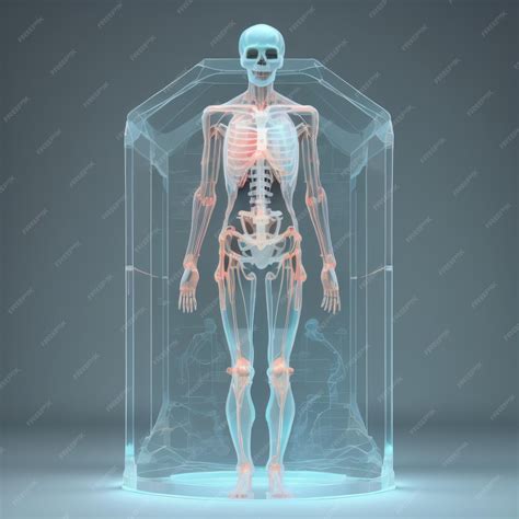 Premium Photo A Skeleton In A Cube With A Skeleton Inside