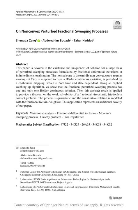 On Nonconvex Perturbed Fractional Sweeping Processes Request Pdf