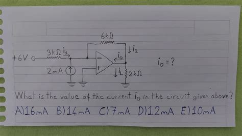 Solved What is the value of the current İ in the circuit Chegg com