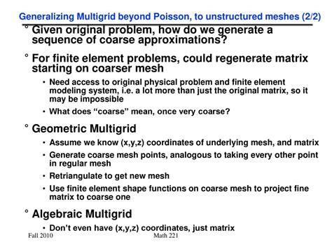 James Demmel Multigrid James Demmel Fall 2010 Math Ppt Download