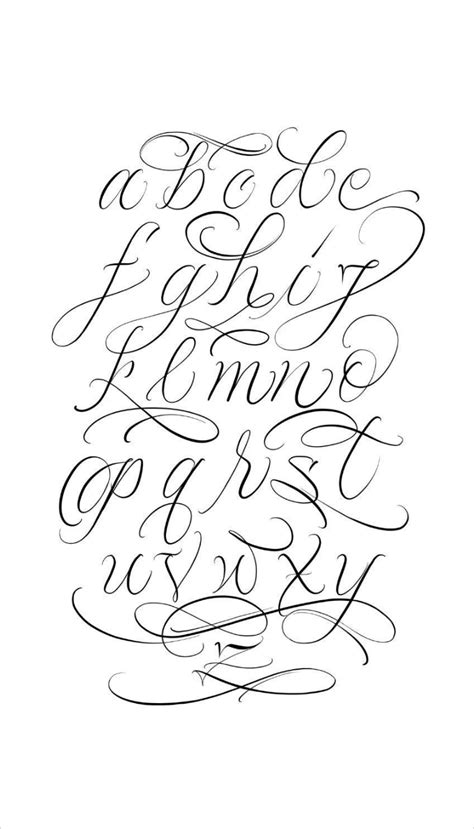 Lettering Fonts A Z A Z Tattoo Lettering Style Calligraphy Fonts