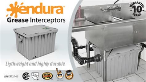Canplas Endura Grease Trap Interceptor 50gpm 3 Connection 3950a03 Socold Products