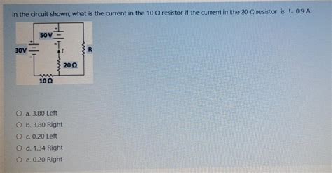 Solved In The Circuit Shown What Is The Current In The Chegg Com