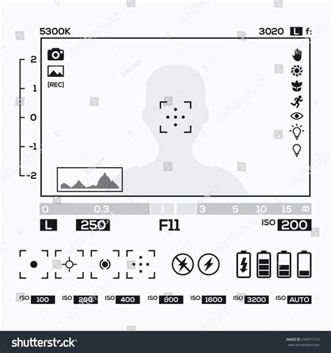 Camera Viewfinder Display Stock Vector Royalty Free 234571570 Shutterstock