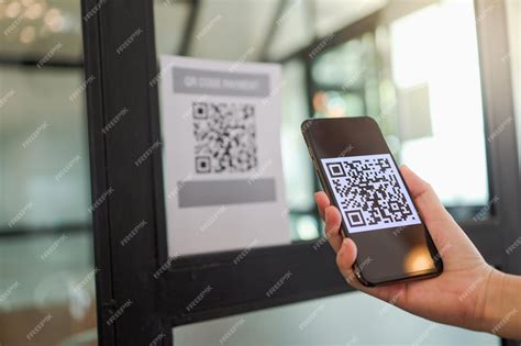 Premium Photo Qr Code Payment E Wallet Man Scanning Tag Accepted Generate Digital Pay Without