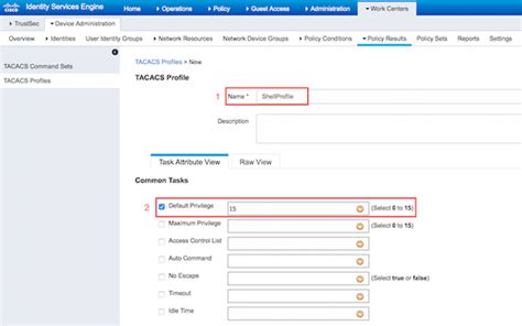 Configure Ise 2 0 Tacacs Authentication Command Authorization Cisco