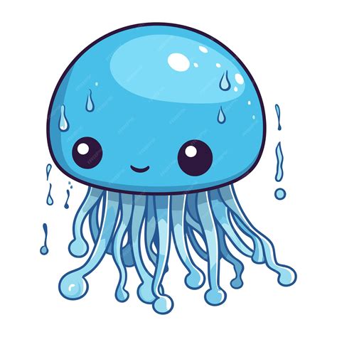 Linda Medusa De Dibujos Animados Ilustración Vectorial Aislada En Fondo