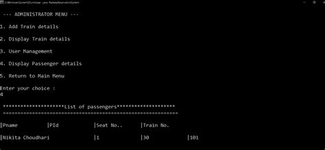 Github Choudharinikitarailway Reservation System Simple Railway