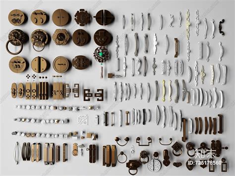 中式门把手3d模型下载【id725178560】知末3d模型网 中式门把手3d模型下载【id725178560】知末3d模型网