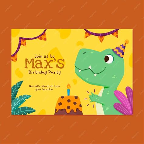 Ручной обращается детское приглашение на день рождения Бесплатно векторы