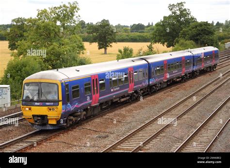 A First Great Western Class 165 Diesel Passenger Train Near Didcot Uk