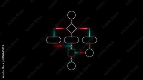 Block Diagram Concept Analysis Scheme Logical Algorithm Flow Chart Drawing Animation On