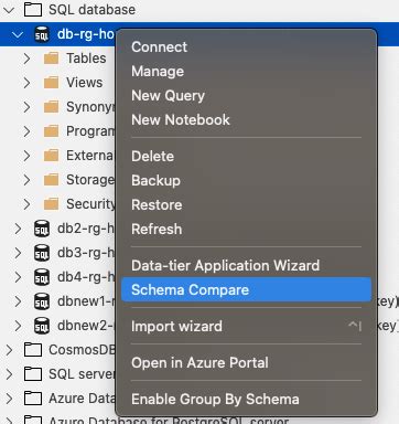 Azure Data Studio Schema Compare Extension Sqlkitty
