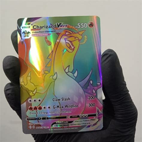 En Charizard Vmax 550 Hp Rainbow Rare Pokemon Ptcg Card Custom