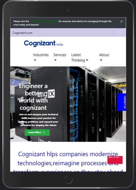 GitHub Rahulboom Cognizant Homepage Responsive Html Css Bootstrap