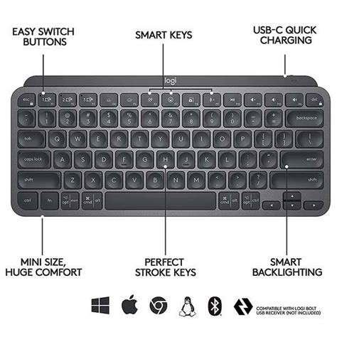 Logitech Mx Keys Mini Bluetooth Keyboard With Smart Backlit Gadgetsin