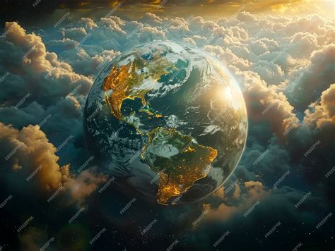 Hyperrealistic 3d Globe Desaturated Yet Stunningly Realistic Views Of Earth From Space Premium