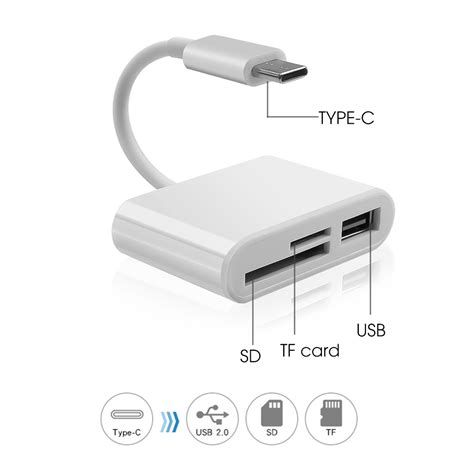 In Type C To SD TF Card Reader OTG USB Hub Micro SD TF Card Reader USB C Adapter Data Transfer