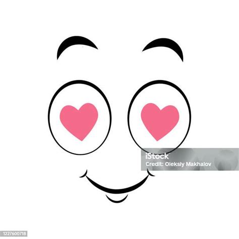 만화 얼굴 표정있는 눈과 입의 캐릭터 표정 캐리커처 만화 감정 또는 이모티콘 낙서 격리 벡터 일러스트 아이콘 감정에 대한 스톡 벡터 아트 및 기타 이미지 Istock